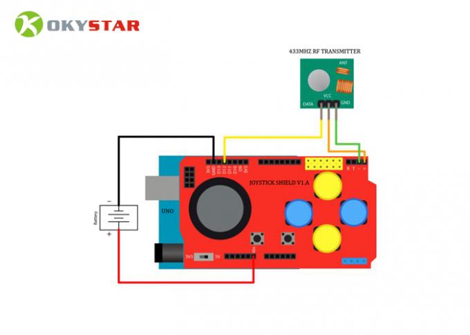 전자 로봇 공학 프로젝트를 위한 빨간 게임 조이스틱 방패 V1a 확장 Arduino 제어기 보드